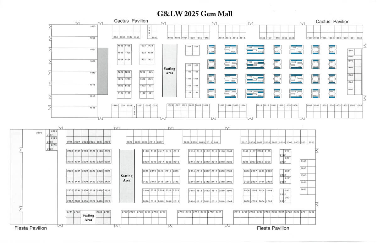 View floor plans for G&LW Gem Show - Gem Mall