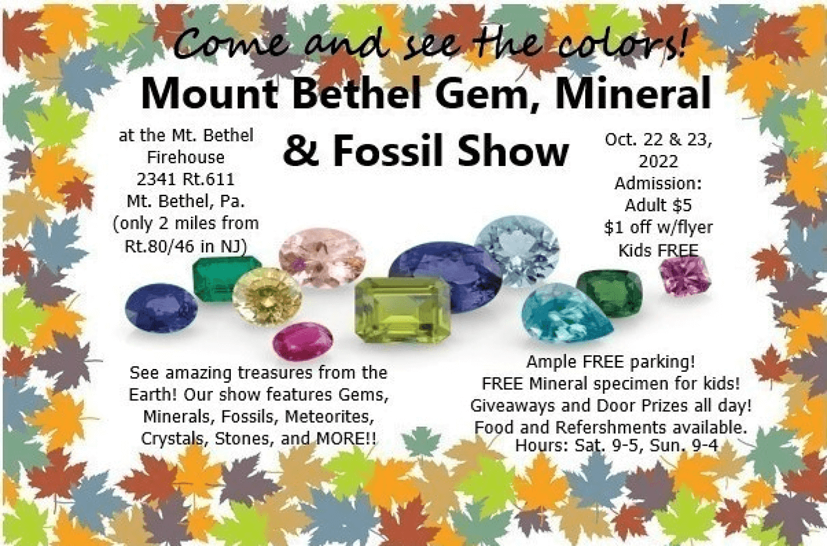 Mount Bethel Gem, Mineral, Fossil, Meteorite Show